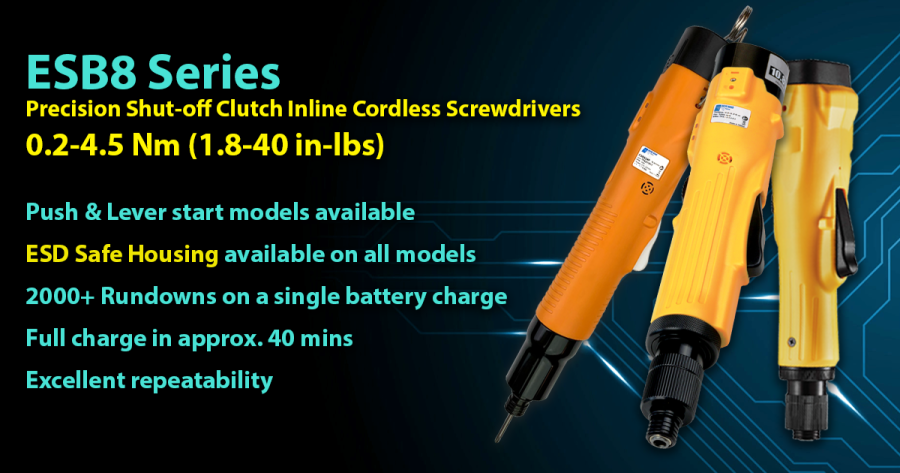 Shut-Off Clutch Inline Cordless Screwdrivers | Delta Regis Tools Inc.